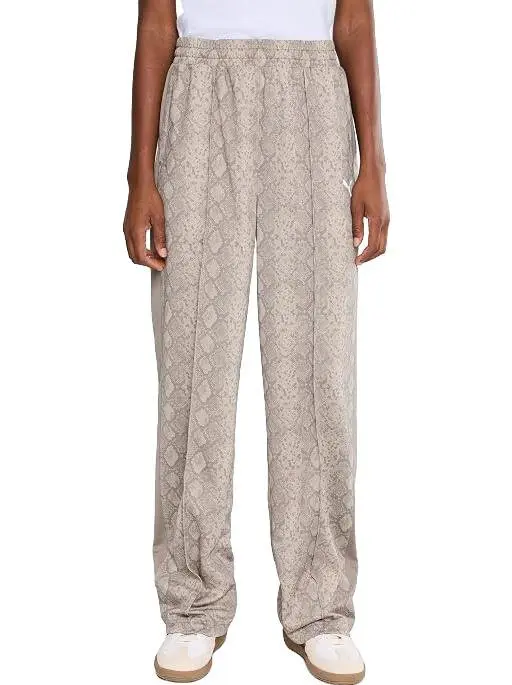 PUMA T7 Snake Print Straight Leg Pants Clothing - Mouse Gray