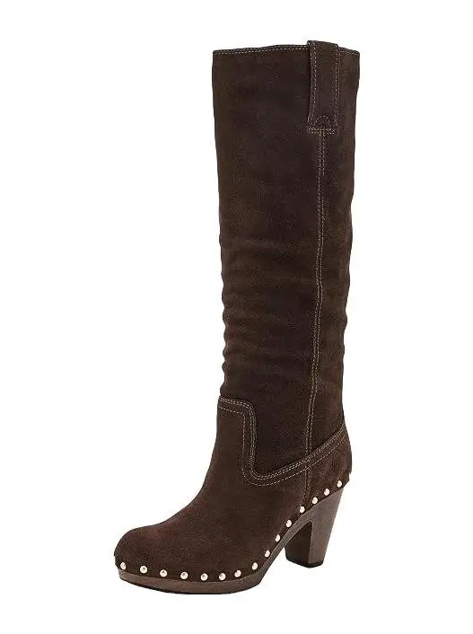 THE FRYE COMPANY Cindy Pull-on Boots - Chocolate