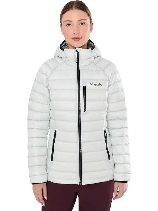 Columbia Arctic Crest Down Hooded Jacket Coat - Tea Light