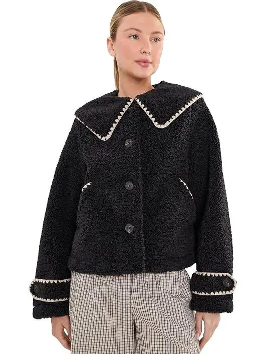 UGG Nikia Collared Jacket Coat - Black