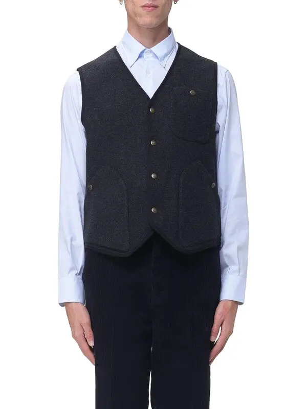 SEBAGO Reversible Cotton Tailored Waistcoat With V-neck - Grey