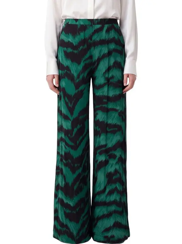Diane Von Furstenberg High-waisted Animal Print Palazzo Trousers - Multicolor