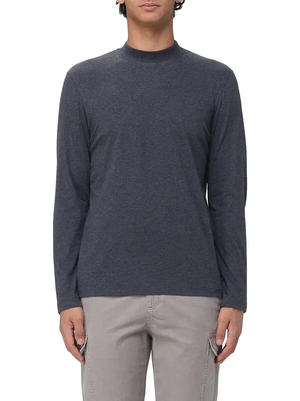 Brunello Cucinelli Slim Fit Long-sleeved Cotton T-shirt - Grey