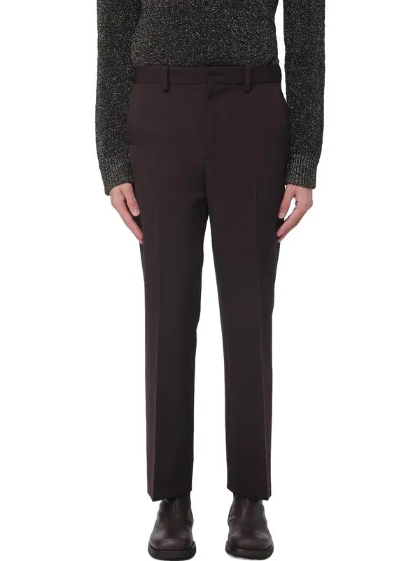 Marni Slim Fit Pleated Pure Virgin Wool Tailored Trousers - Bronze