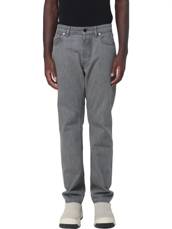 Stone Island Mid-rise Straight-fit Cotton Denim Jeans - Grey