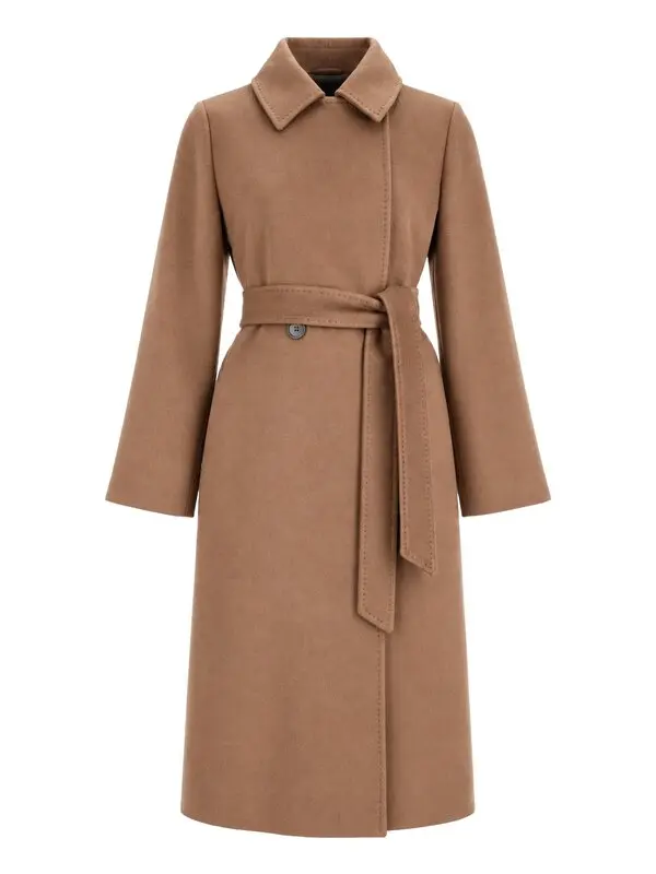 Max Mara Cappotto Doppiopetto In Lana - Brown