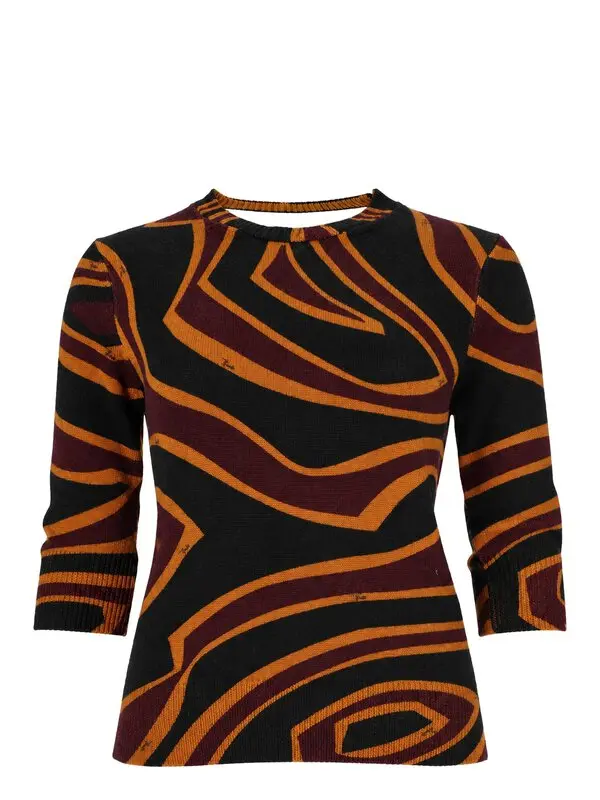 Emilio Pucci Maglia Con Schiena Scoperta - Orange