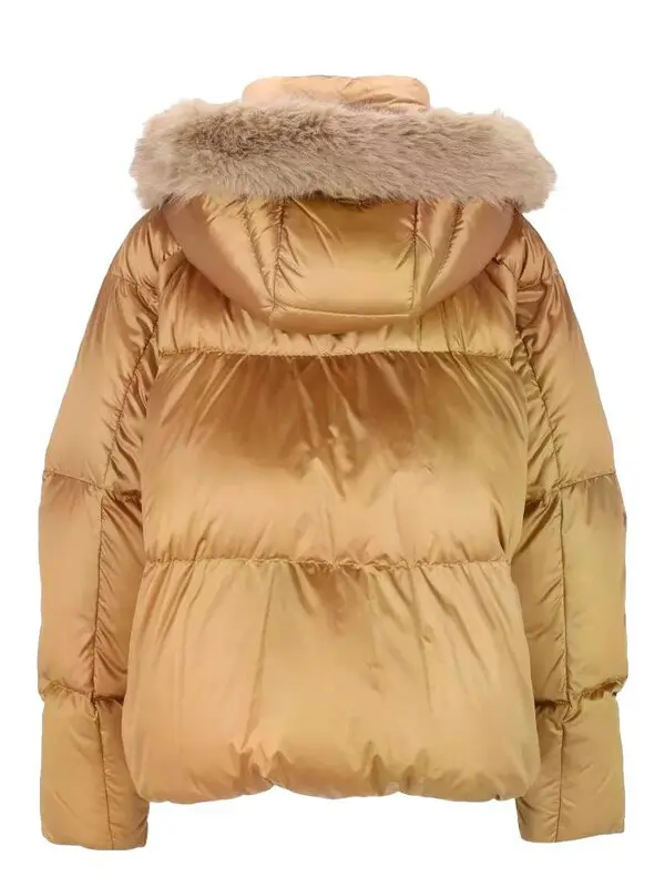 Herno Faux-fur Trim Padded Jacket - Neutrals