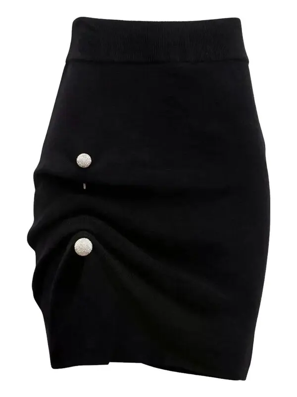 Giuseppe Di Morabito Crystal-embellished Draped Skirt - Black