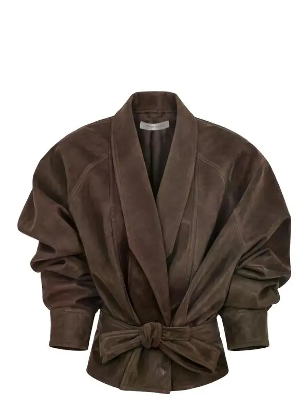 NINEMINUTES The Box Tabacco Belted Coat - Brown