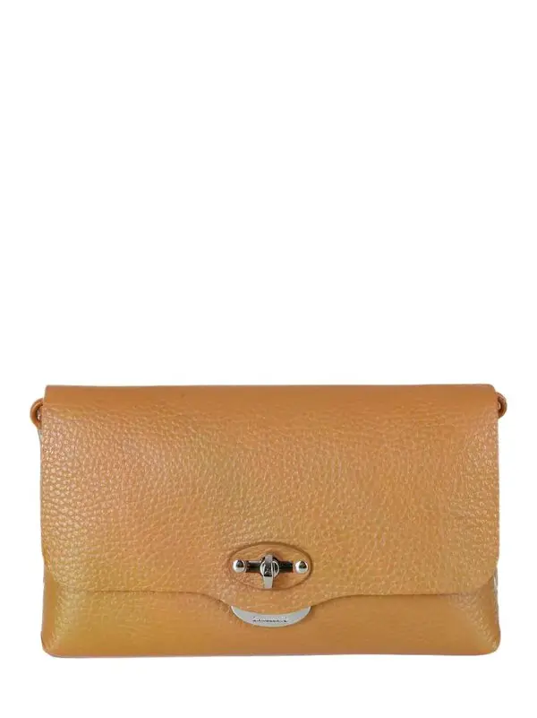 ZANELLATO Grain-leather Twist-lock Clutch Bag - Brown