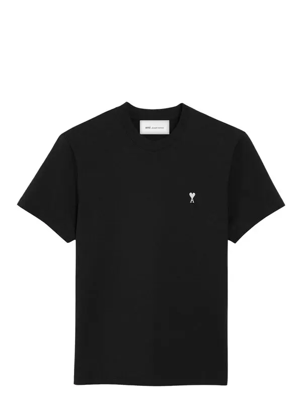 AMI Paris De Coeur Cotton T-shirt - Black