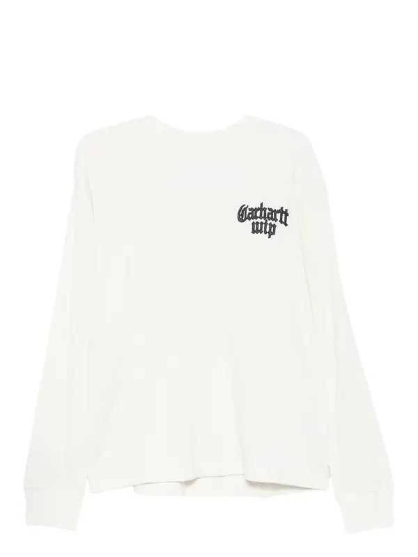 Carhartt Work In Progress Logo-embroidered Waffle-knit T-shirt - Black