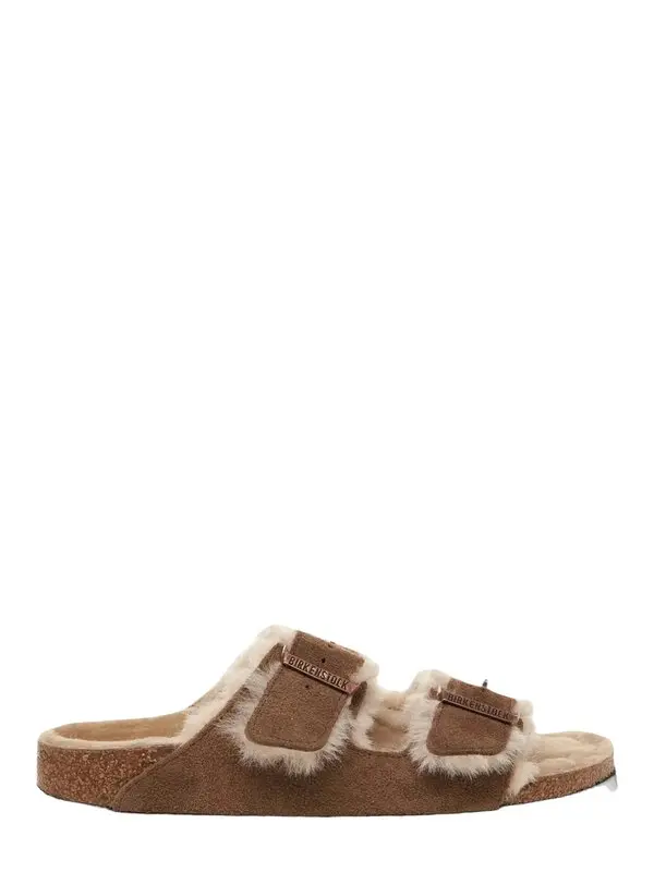BIRKENSTOCK Arizona Shearling Sandals - Grey