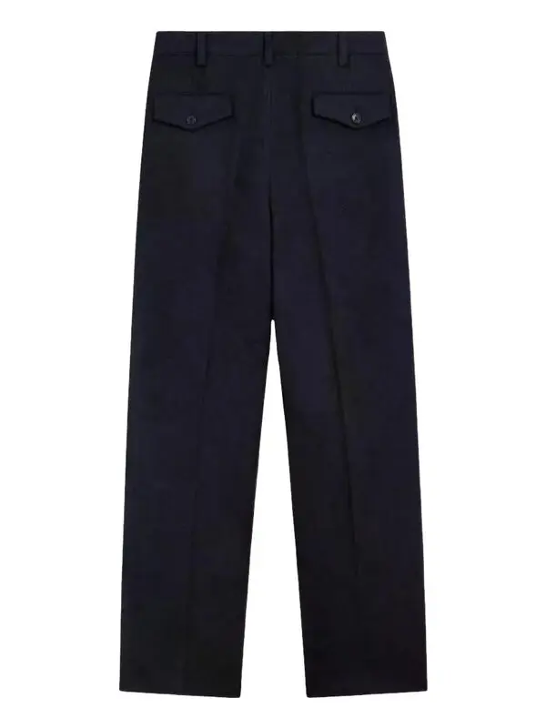 PENCE 1979 Santos Pleated Flannel Chino Pant - Blue