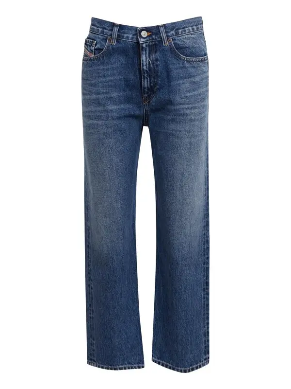 DIESEL® High-rise Straight-leg Jeans - Navy