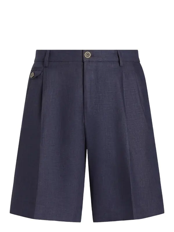 Dolce & Gabbana Linen Shorts - Blue