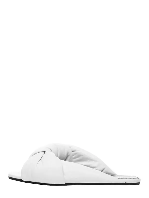 Balenciaga Drapy Flat Sandals - White