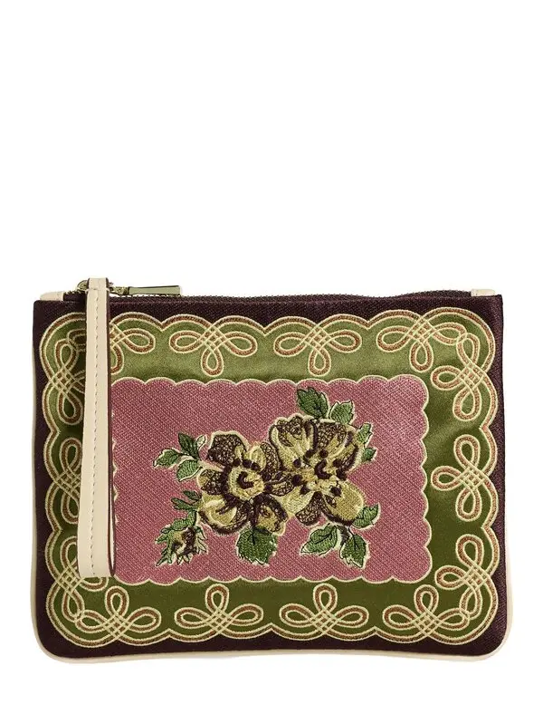 ALEMAIS Lacey Embroidered Clutch - Multi