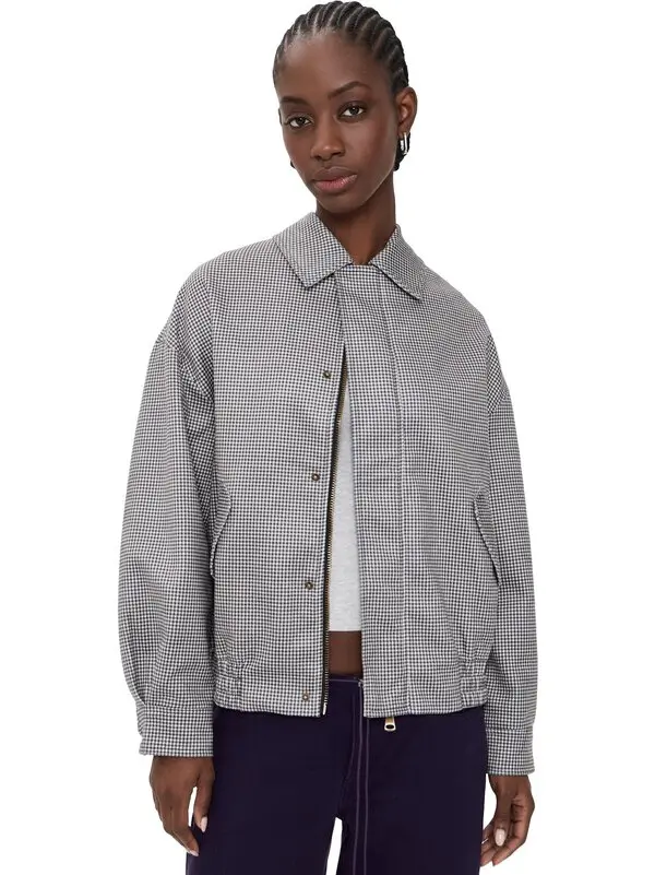 Lioness Kenny Faux Suede Bomber Jacket - Eclipse