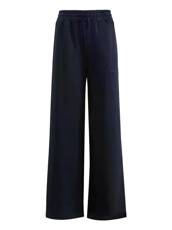 GAELLE PARIS Embroidered Wide-leg Track Pants - Blue