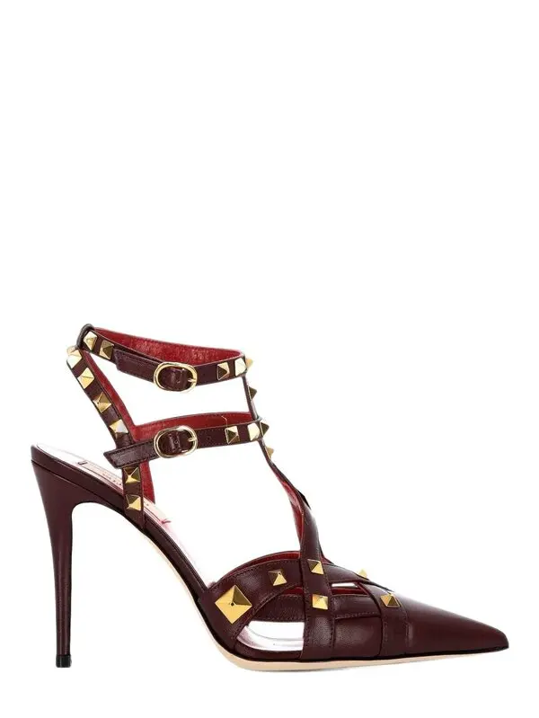 Valentino Garavani Studdy Leather Pumps - Red