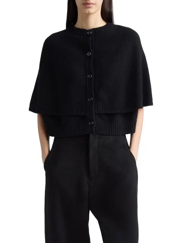 LISA YANG Quinnie Cashmere Cape - Black