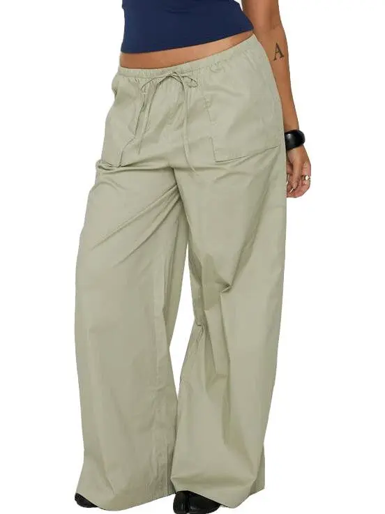 Princess Polly Toren Mid Rise Wide Leg Pants - Stone