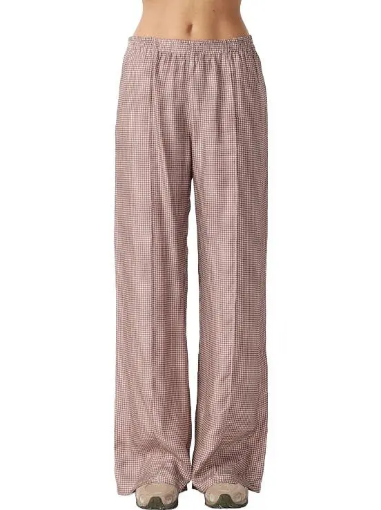 The Upside Palacio Marnie High Waist Wide Leg Pants - Check