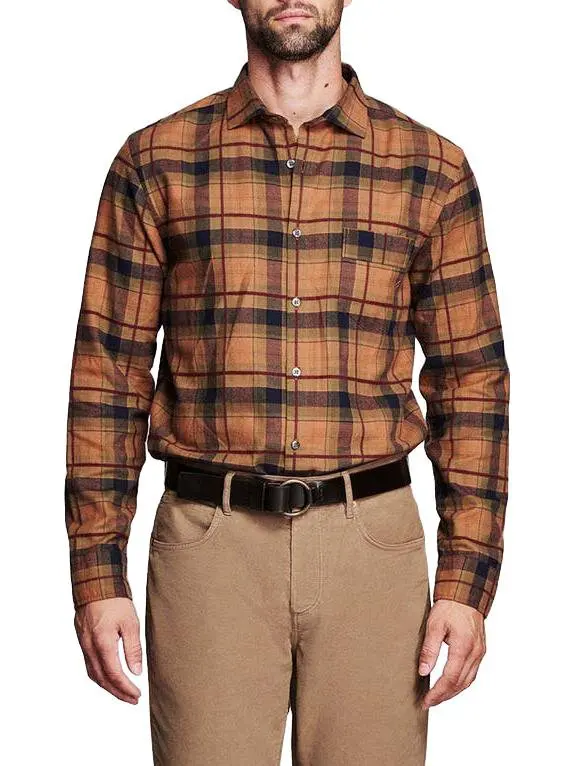 Billy Reid Textured Pickwick Plaid Button Up Shirt - Multi