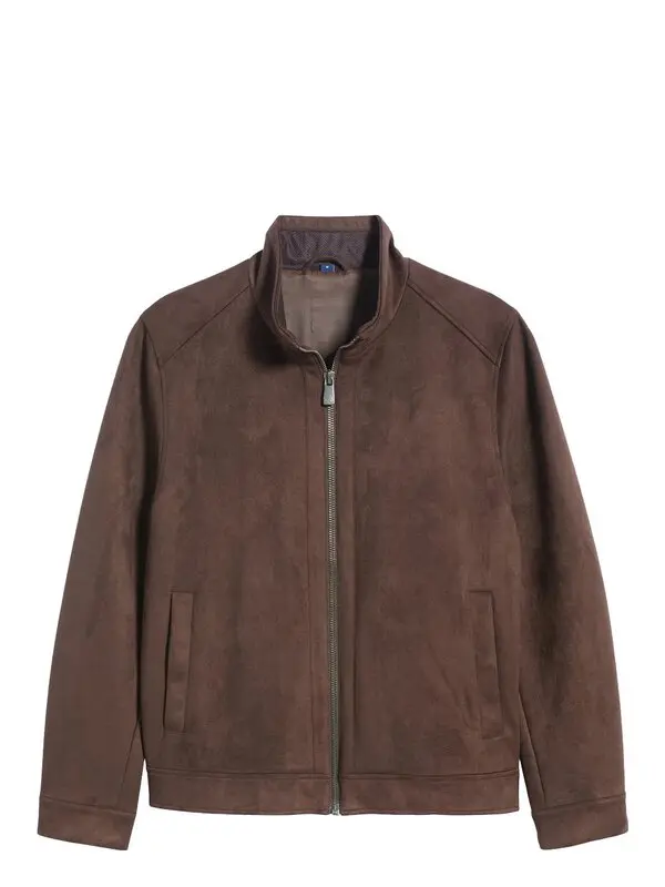 Hart Schaffner Marx Langford Faux Suede Jacket - Espresso
