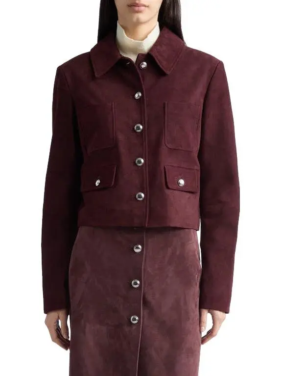 Altuzarra Astley Suede Jacket - Burgundy