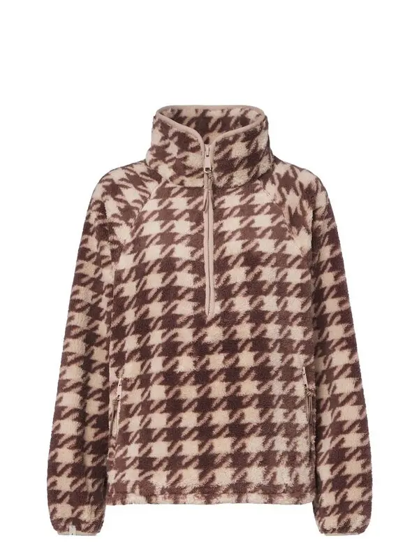 The Upside Palacio Harlow Houndstooth Fleece Sweater - Multicoloured