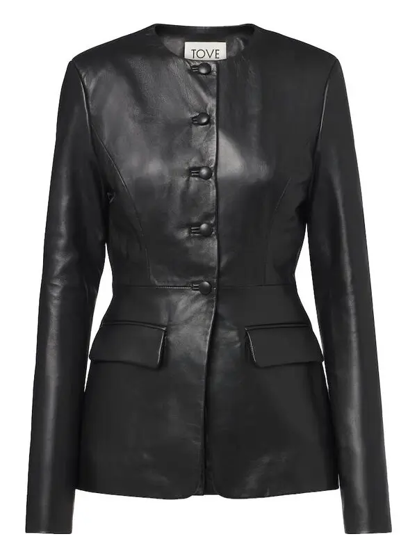 Tove Jed Leather Jacket - Black
