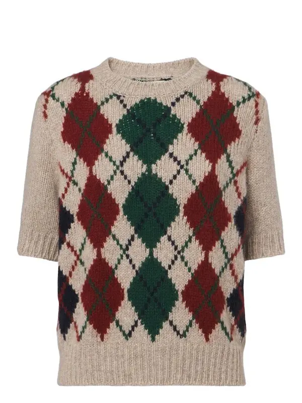 Khaite Lisa Argyle Cashmere And Mohair Sweater - Multicoloured