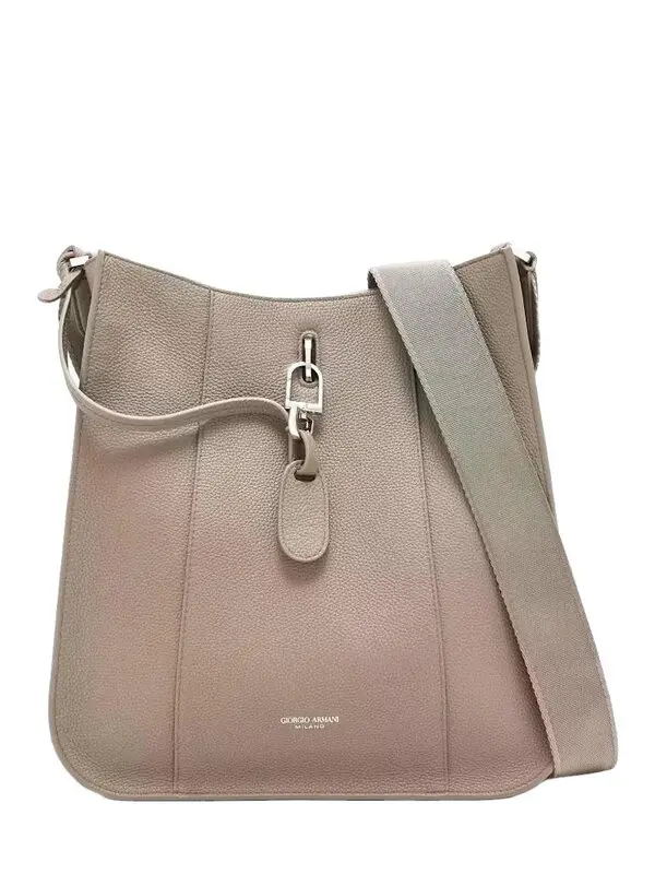 Giorgio Armani Grained Leather Shoulder Bag - Neutrals