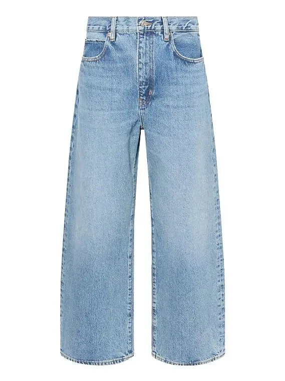 FRAME The Bow Crop Wide-leg High-rise Denim Jeans - Rapture