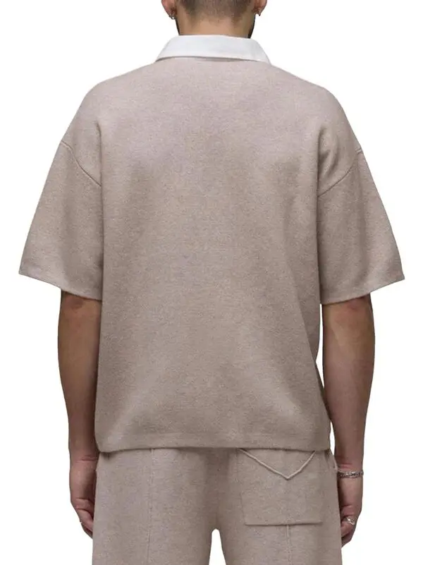 Hudson Jeans Apos;s Contrast-collar Cotton And Cashmere Polo Shirt - Florence