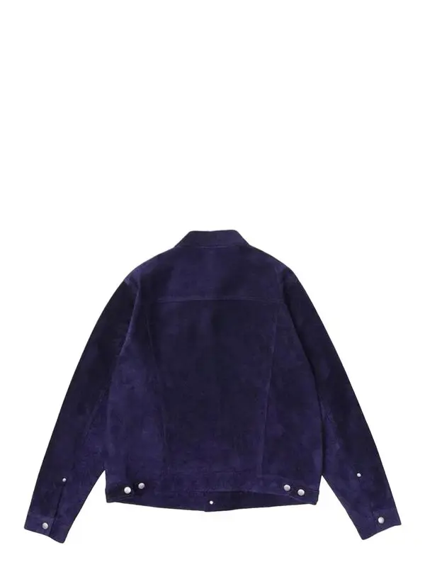 VOWELS Apos;s Suede Trucker Jacket - Navy