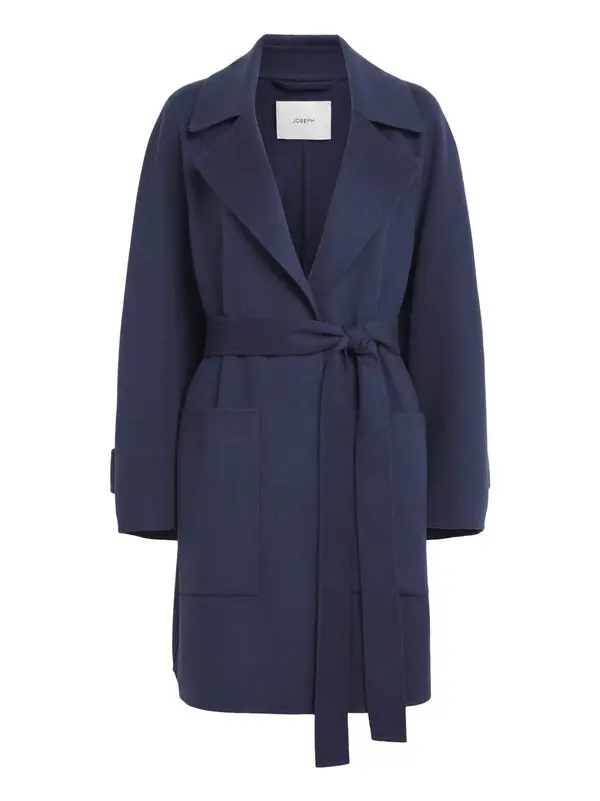 JOSEPH Wool-silk Frankie Overcoat - Blue