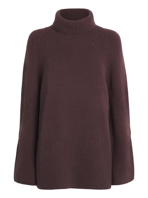 JOSEPH Cashmere Rollneck Loftus Sweater - Brown