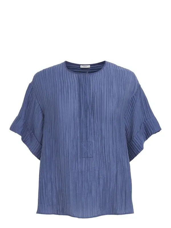 JOSEPH Crinkled Yani Blouse - Blue