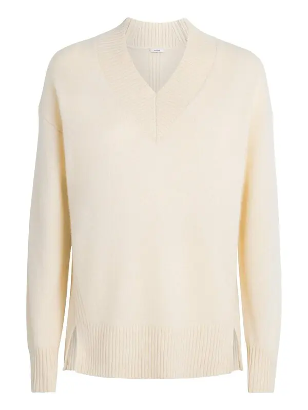 JOSEPH Cashmere V-neck Zinnia Sweater - Beige