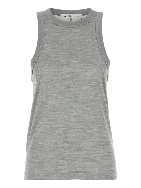 Carven Silk Mini Tank Top - Grey