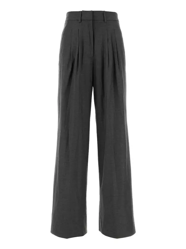 PT TORINO Dark Stretch Wool Blend Pant - Grey