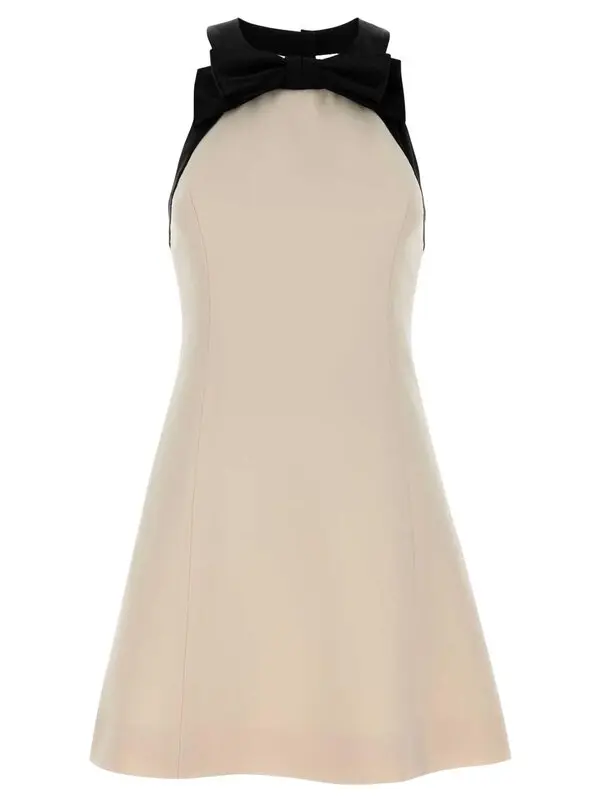 Valentino Garavani Ivory Crepe Couture Mini Dress - White