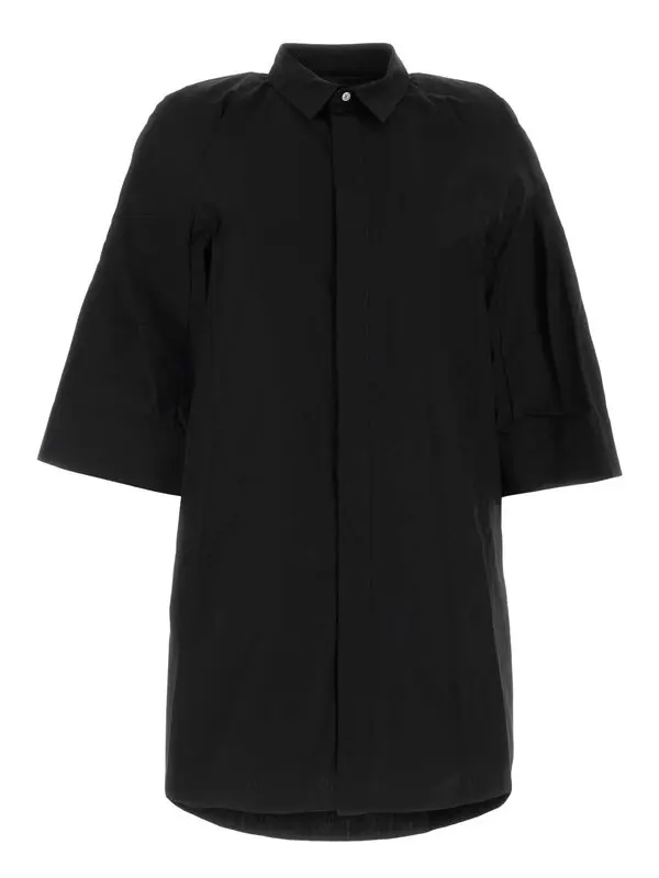 Sacai Poplin Shirt Dress - Black
