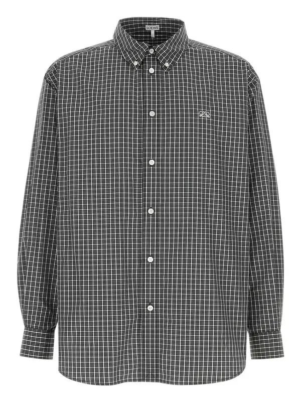 Loewe Embroidered Poplin Shirt For - Checked