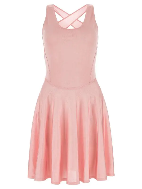 Alaïa Crisscross Back Mini Dress - Rosequartz
