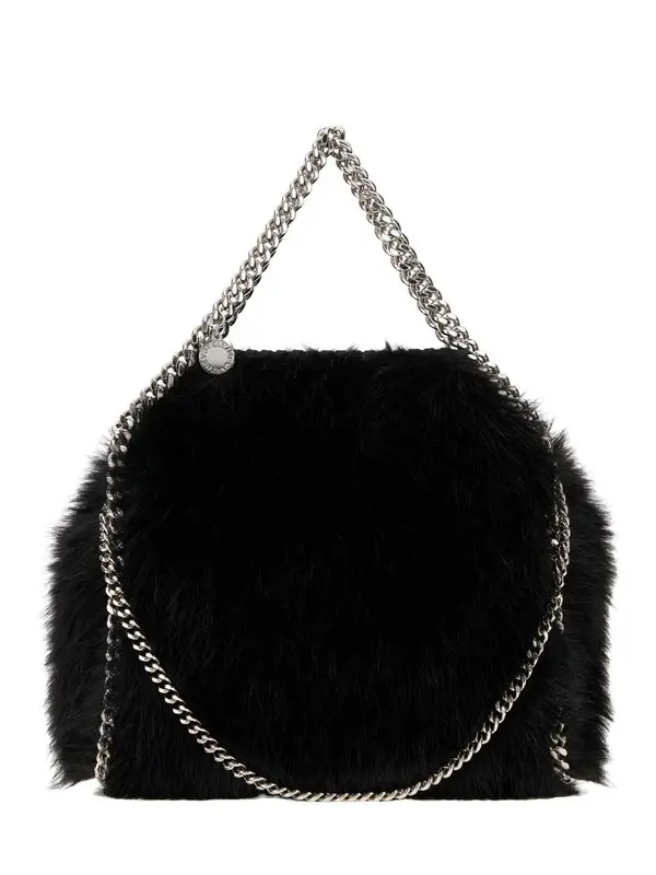 Stella McCartney Eco Fur Mini Falabella Shoulder Bag - Black